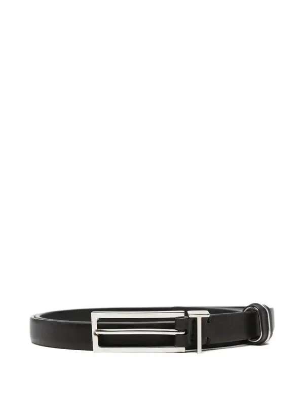TOM FORD Natural Leather Metal T Loop Belt 15 Mm - Black