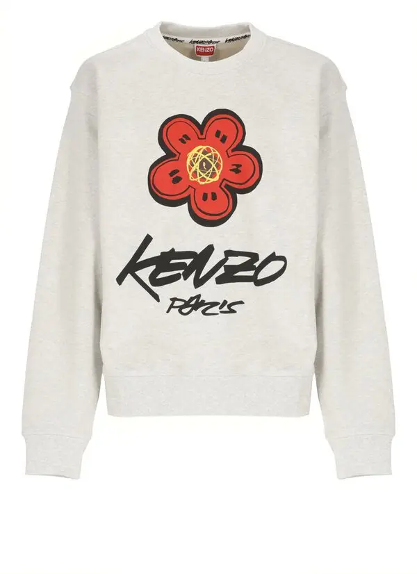 Kenzo Printed Cotton Sweatshirt - Grey