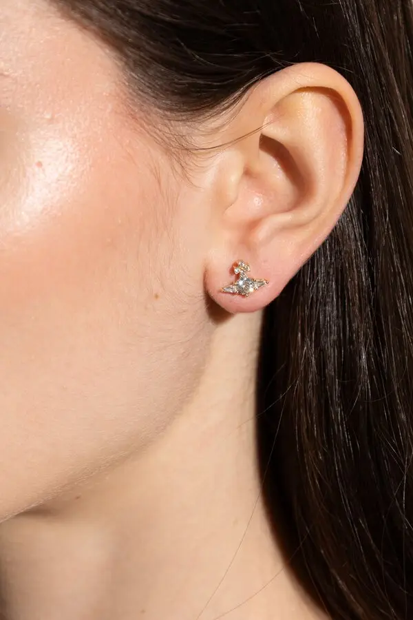 VIVIENNE WESTWOOD Earrings With Crystals - Gold