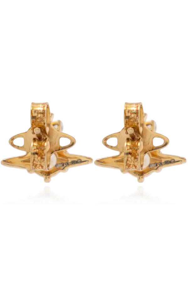 VIVIENNE WESTWOOD Earrings With Crystals - Gold