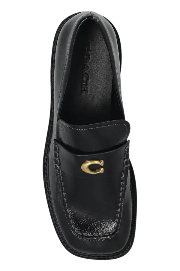 COACH Patent Leather Loafers - Black
