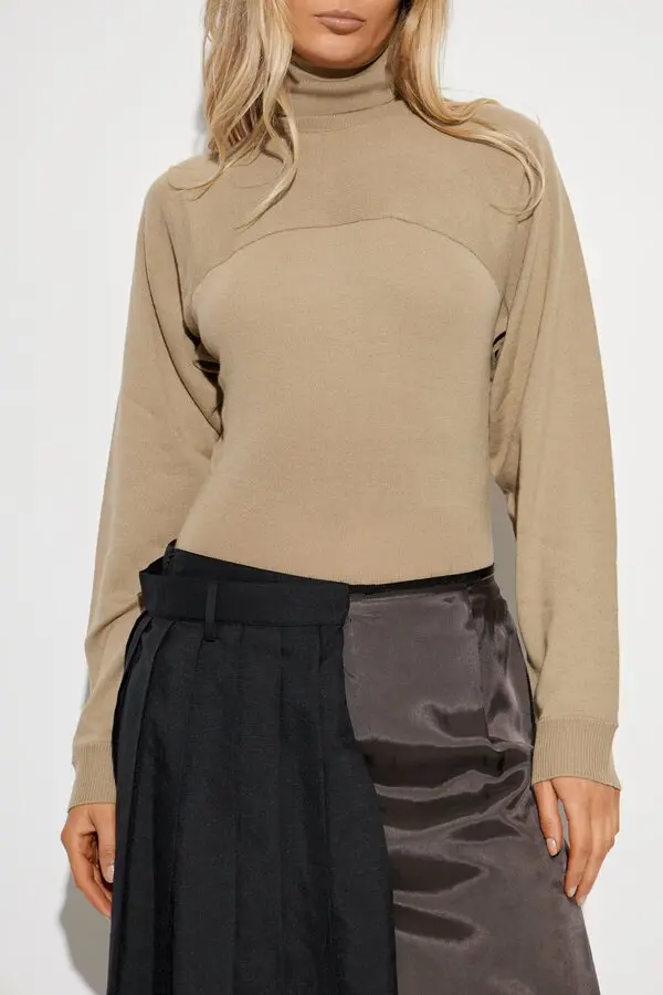 MAISON MARGIELA Turtleneck Bodysuit - Beige