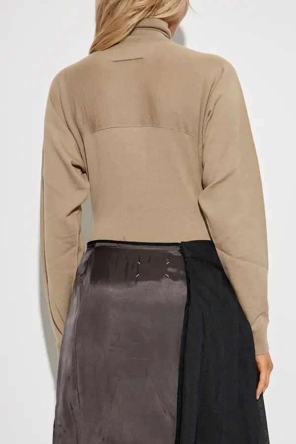 MAISON MARGIELA Turtleneck Bodysuit - Beige