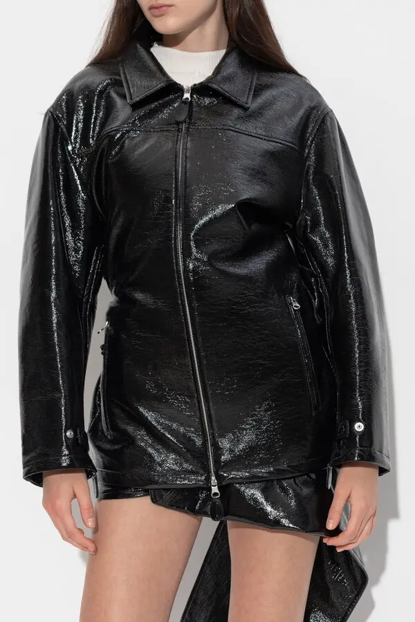 COURREGES Lacquered Jacket - Black