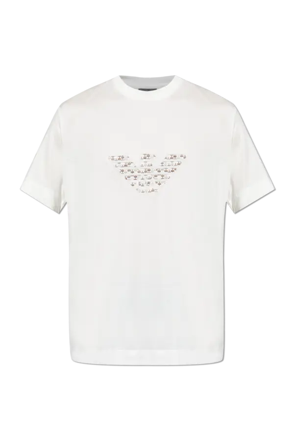 Emporio Armani T-shirt With Embroidered Logo - White