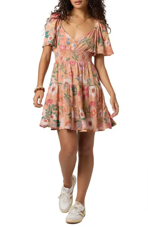 O'Neill Layken Camella Floral Tiered Minidress