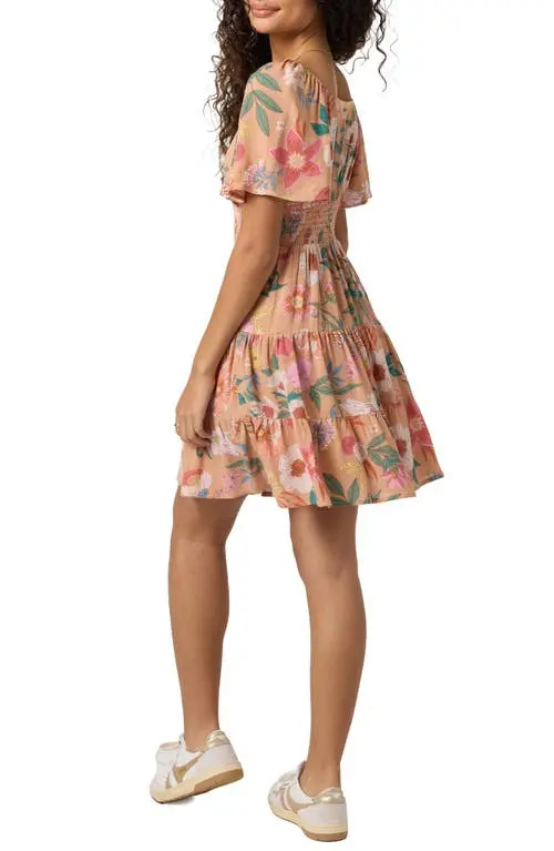 O'Neill Layken Camella Floral Tiered Minidress