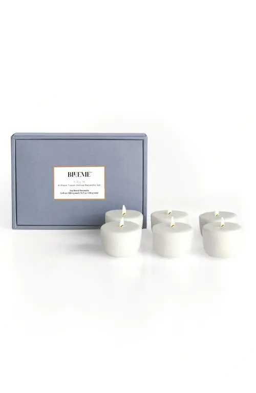 BLUEME Calm 6-piece Travel Votive Wax Refill Set - Grey