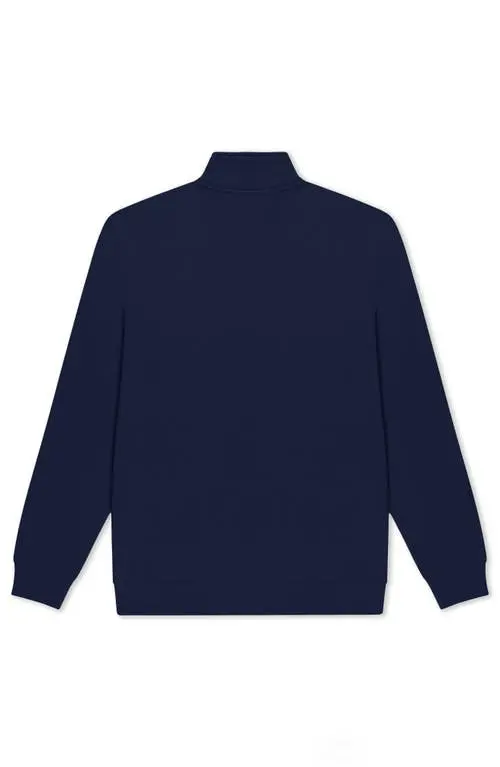 DALIX Heartly Ghost Quarter Zip Pullover - Navy