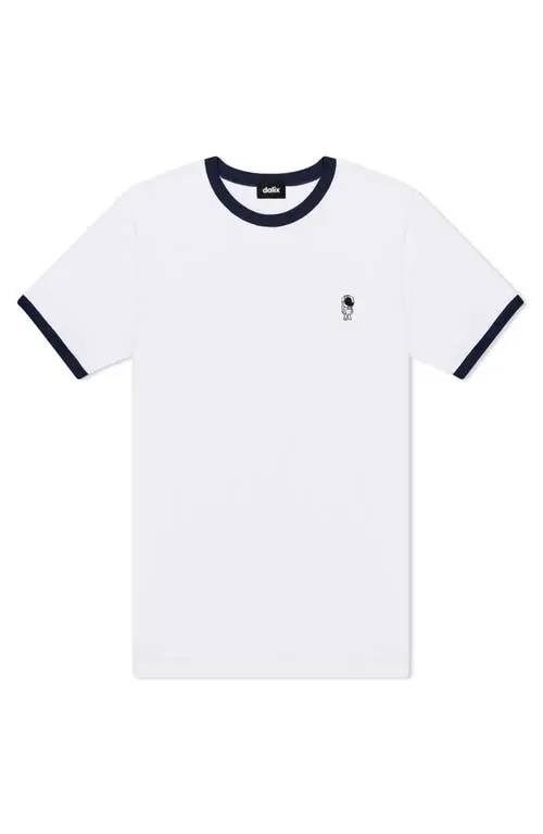 DALIX Astronaut Jersey Ringer Tee - White Navy