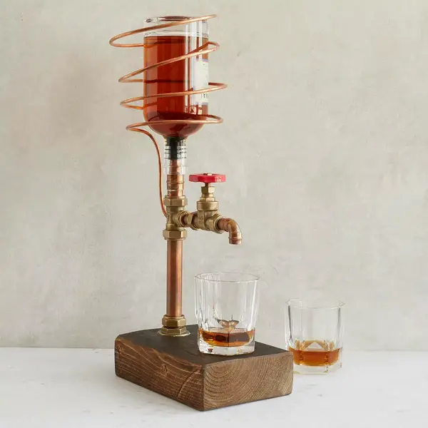 UNCOMMON GOODS Industrial Brass & Copper Drink Dispenser - Copper/brass