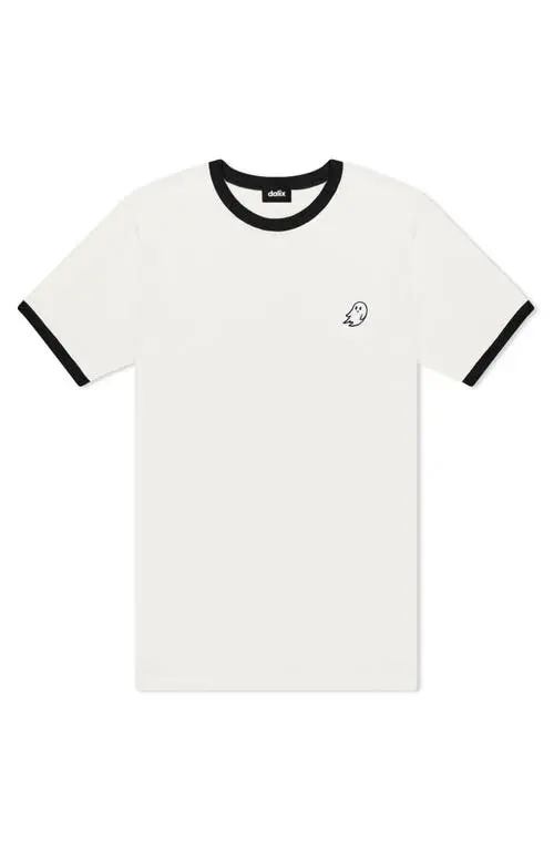 DALIX Ghost Jersey Ringer Tee - Vin White Black