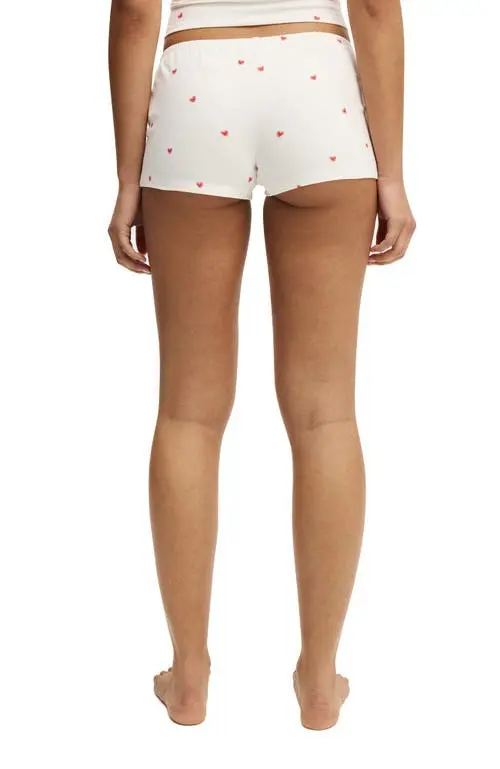 Cotton:on Relaxed Micro Shorts - Christmas Mini Hearts