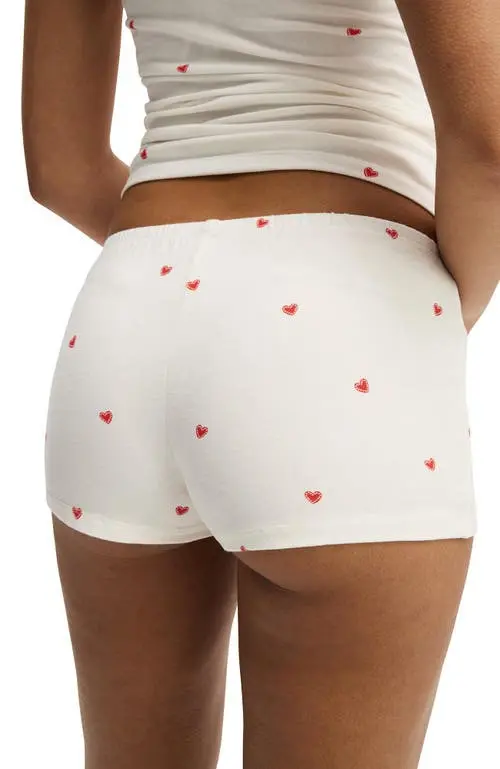 Cotton:on Relaxed Micro Shorts - Christmas Mini Hearts