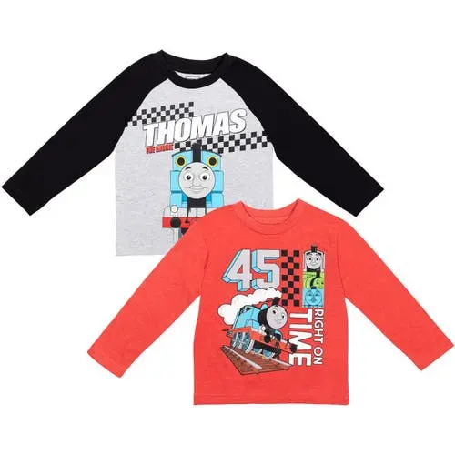 THOMAS & FRIENDS 2-pack Long Sleeve T-shirts - Gray/red