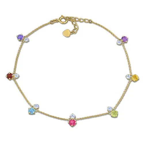 JULIANNA B. Multi-gemstone Station Bracelet - 10k Yellow Gold