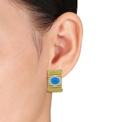 JULIANNA B. Cubic Zirconia And Hoop Earrings