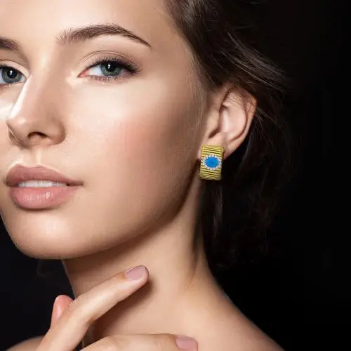 JULIANNA B. Cubic Zirconia And Hoop Earrings