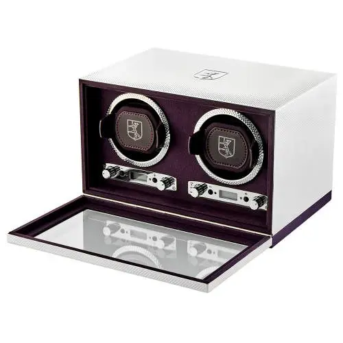 Wolf Double Watch Winder - Silver