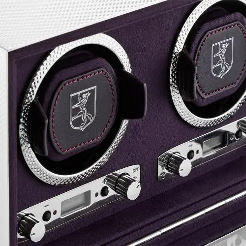 Wolf Double Watch Winder - Silver