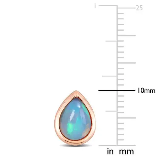 JULIANNA B. Stud Earrings 10k Rose Gold Ethiopian