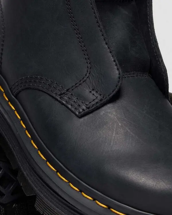 Dr. Martens Zebzag Laceless Leather Boots - Black