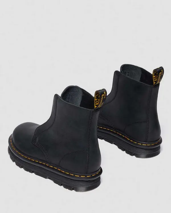 Dr. Martens Zebzag Laceless Leather Boots - Black