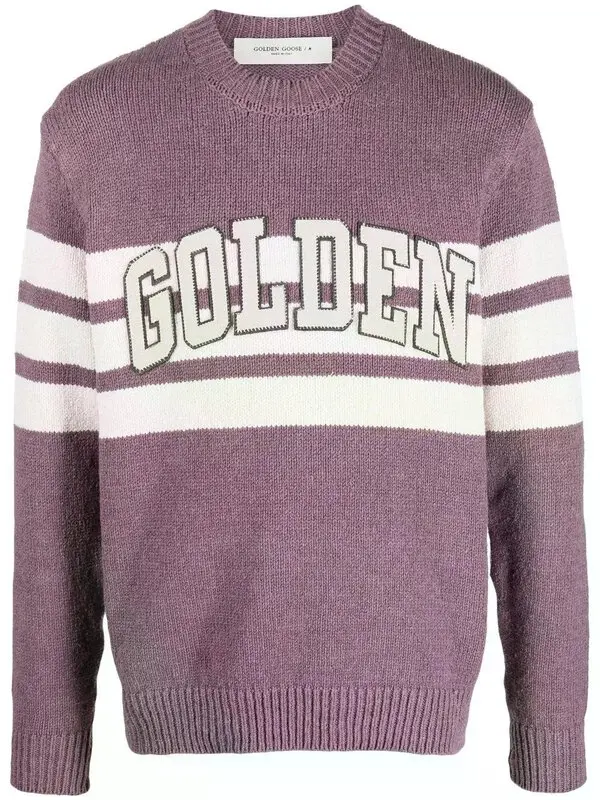 GOLDEN GOOSE Ribbed Knit Crew Neck Sweatshirt - Multicolour