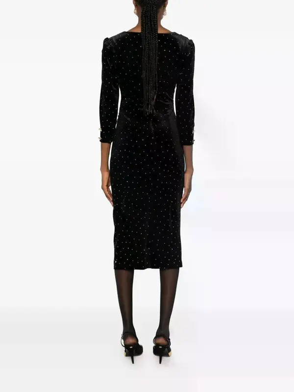 NISSA Embellished Draped Dress