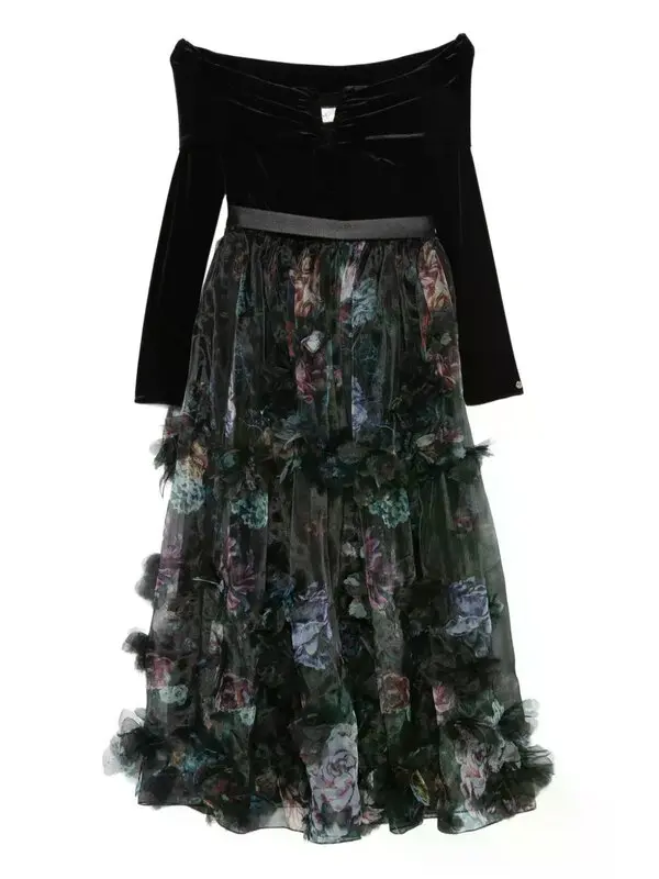 NISSA Off-shoulder Tiered Ruffled Dress