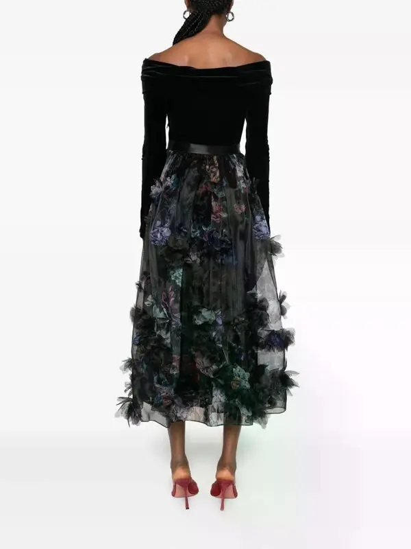 NISSA Off-shoulder Tiered Ruffled Dress