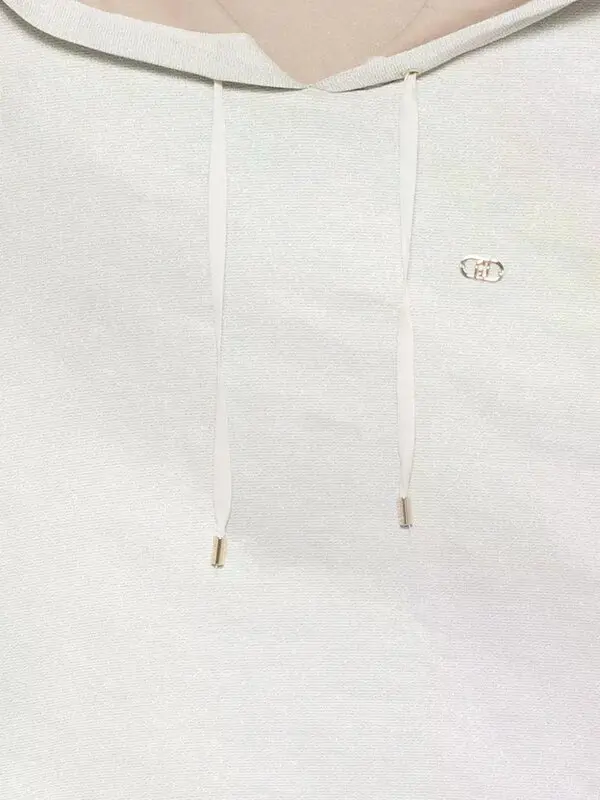 Liu Jo Logo Plaque Drawstring Hoodie