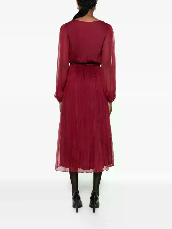 NISSA Floral Embellished Belted Dress