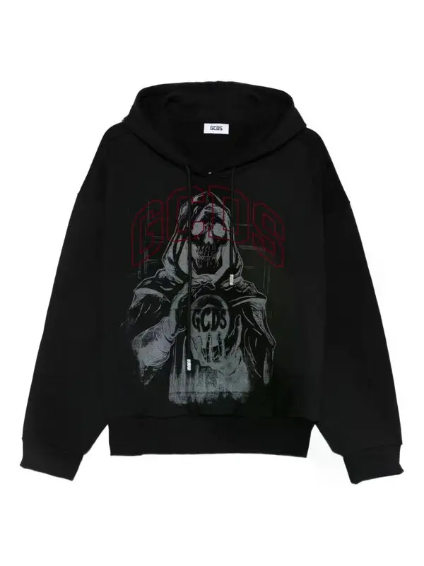 Gcds Gothic-print Hoodie