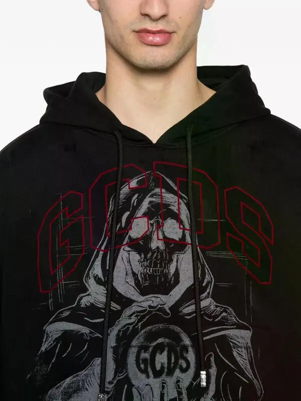 Gcds Gothic-print Hoodie
