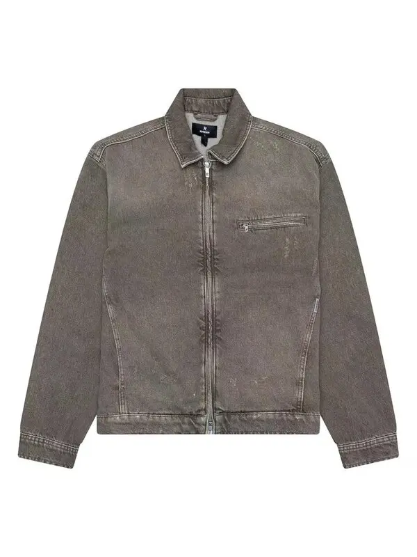 REPRESENT Collared Denim Jacket - Grey