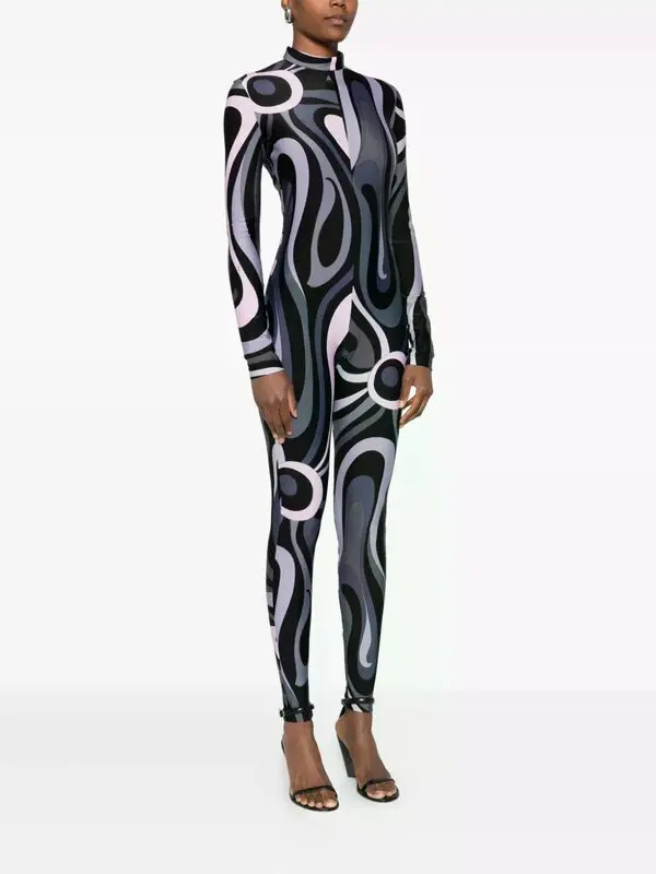 Emilio Pucci Marmo-print Lycra Jumpsuit