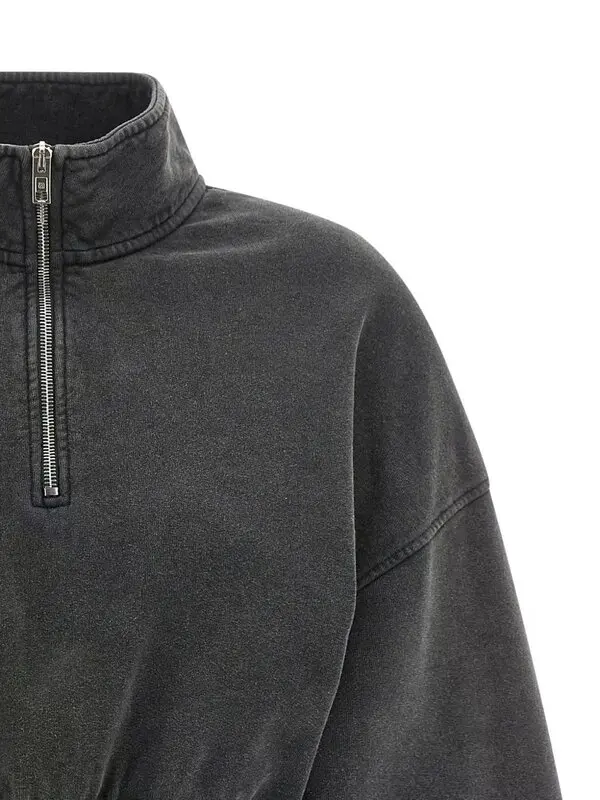 Alexander Wang Half-zip High-neck Sweatshirt