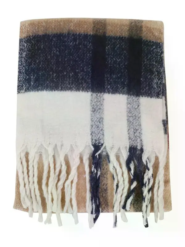 Barbour Tartan-pattern Fringed Scarf