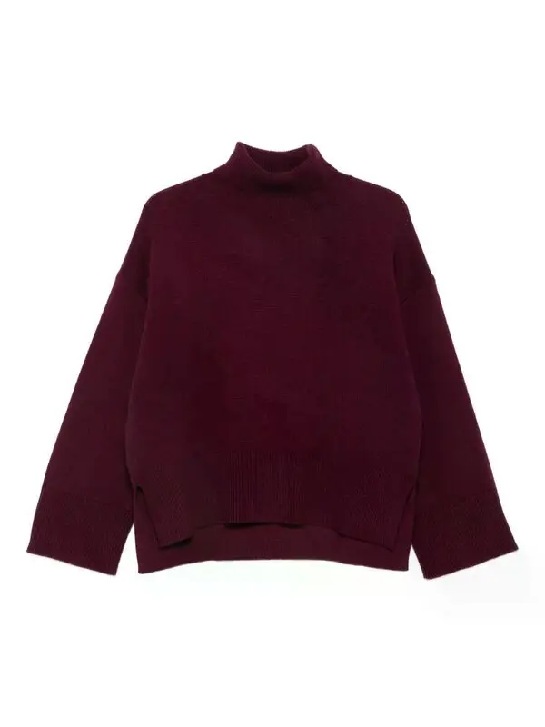 PUROTATTO High-neck Side-split Sweater