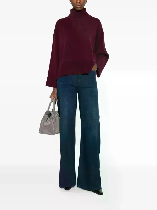 PUROTATTO High-neck Side-split Sweater