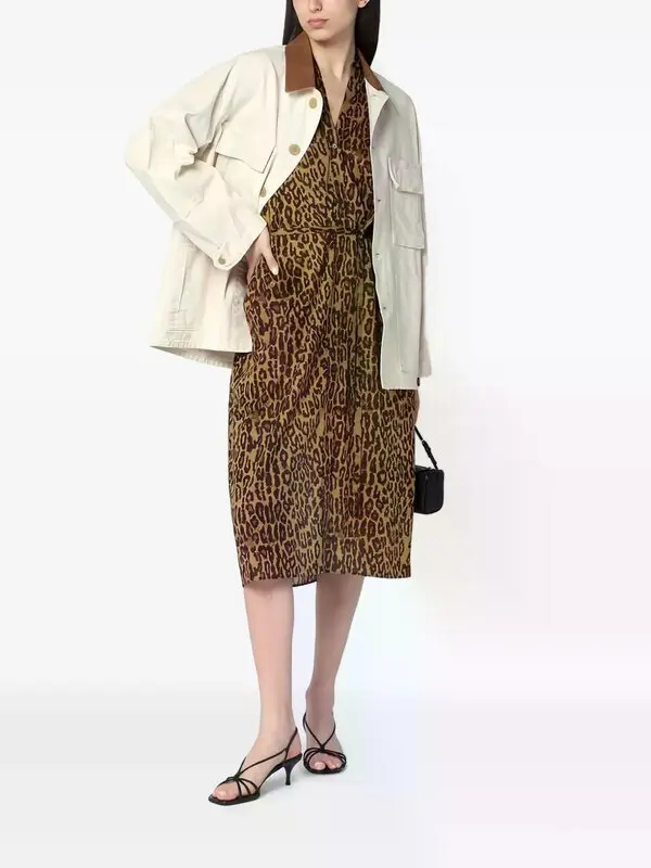 6397 Leopard-print Midi Dress
