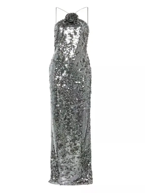 Magda Butrym Sequin-embellished Maxi Dress - Grey
