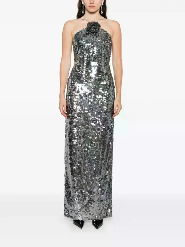 Magda Butrym Sequin-embellished Maxi Dress - Grey