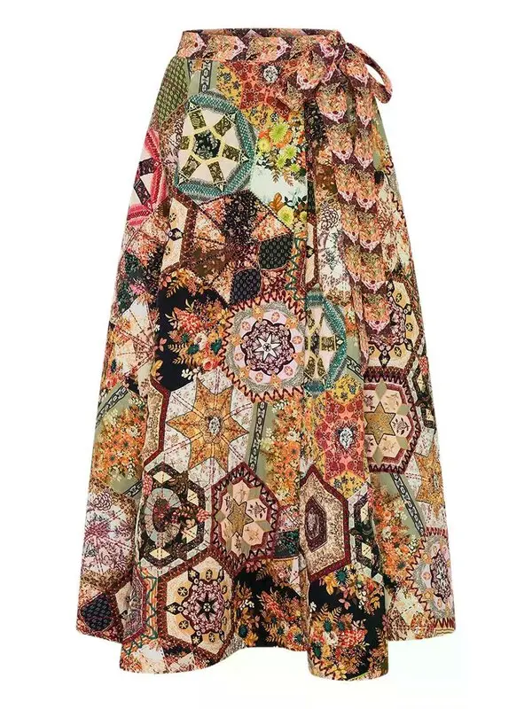 Camilla Stitched In Time Embroidered Wrap Skirt