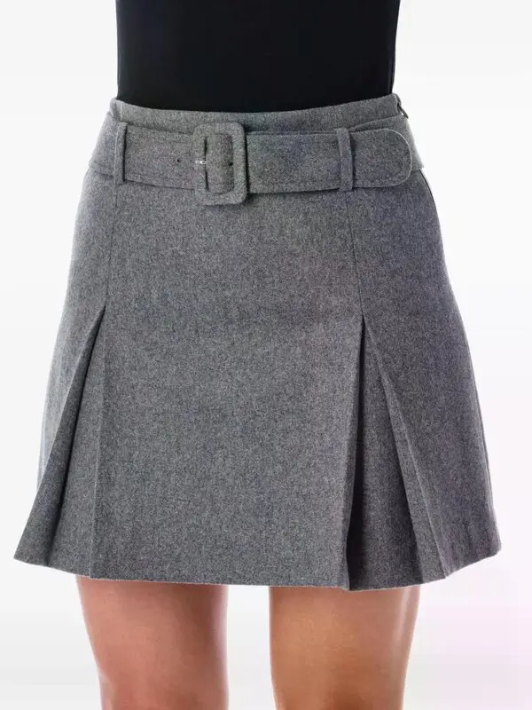A.p.c. Pleated Mini Skirt With Belt