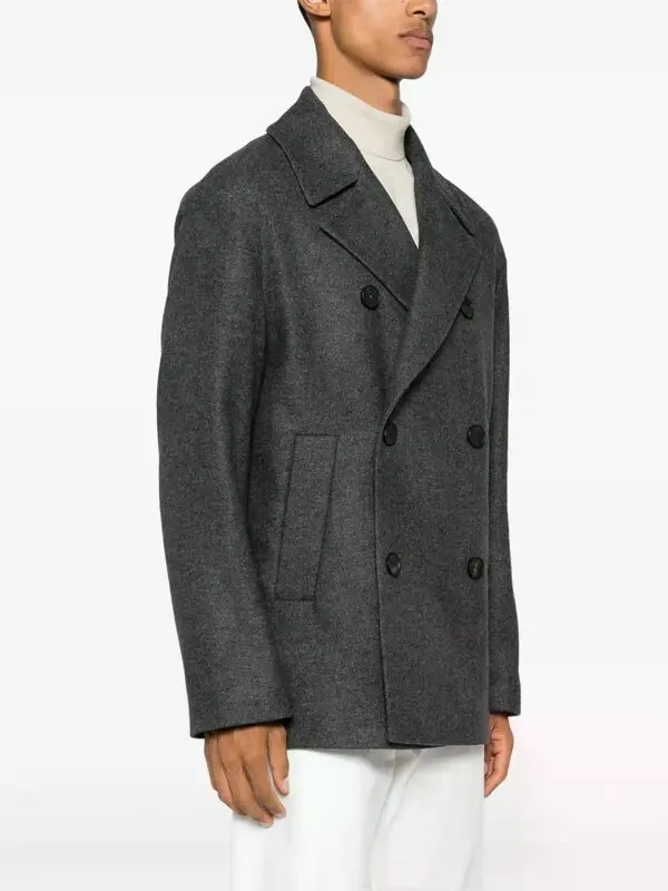 HEVO Trani Pea Coat - Grey
