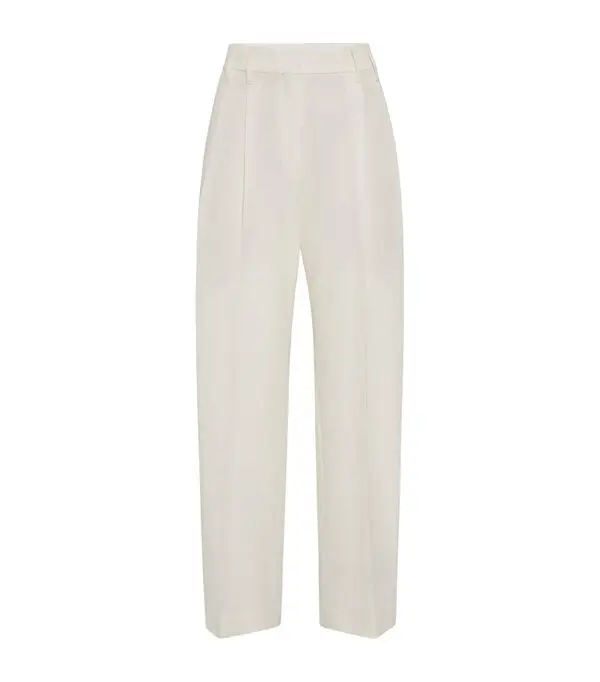 Brunello Cucinelli Wool-cotton Tailored Trousers