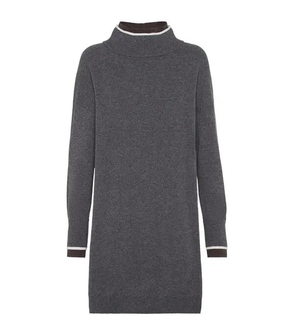 Brunello Cucinelli Virgin Wool-blend Mini Dress