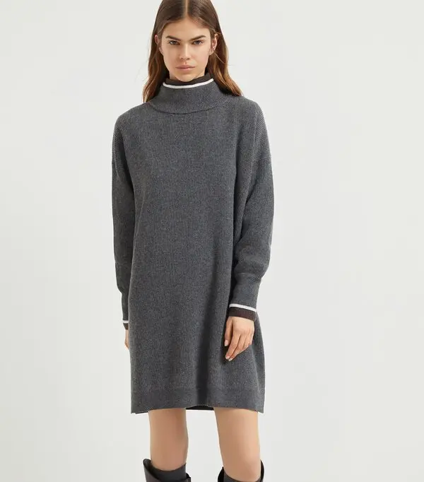 Brunello Cucinelli Virgin Wool-blend Mini Dress